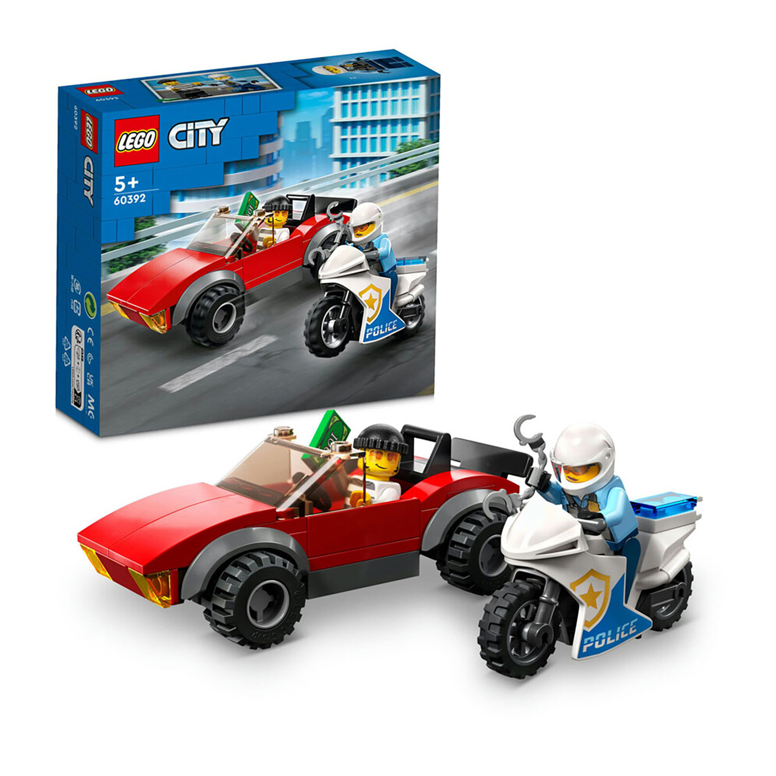 LEGO 60392 City Polis Motosikleti Araba Takibi - ebebek